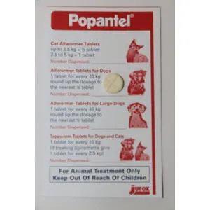 Popantel Allwormer 10kg tablet for dogs - sold individually - Exp Oct ...