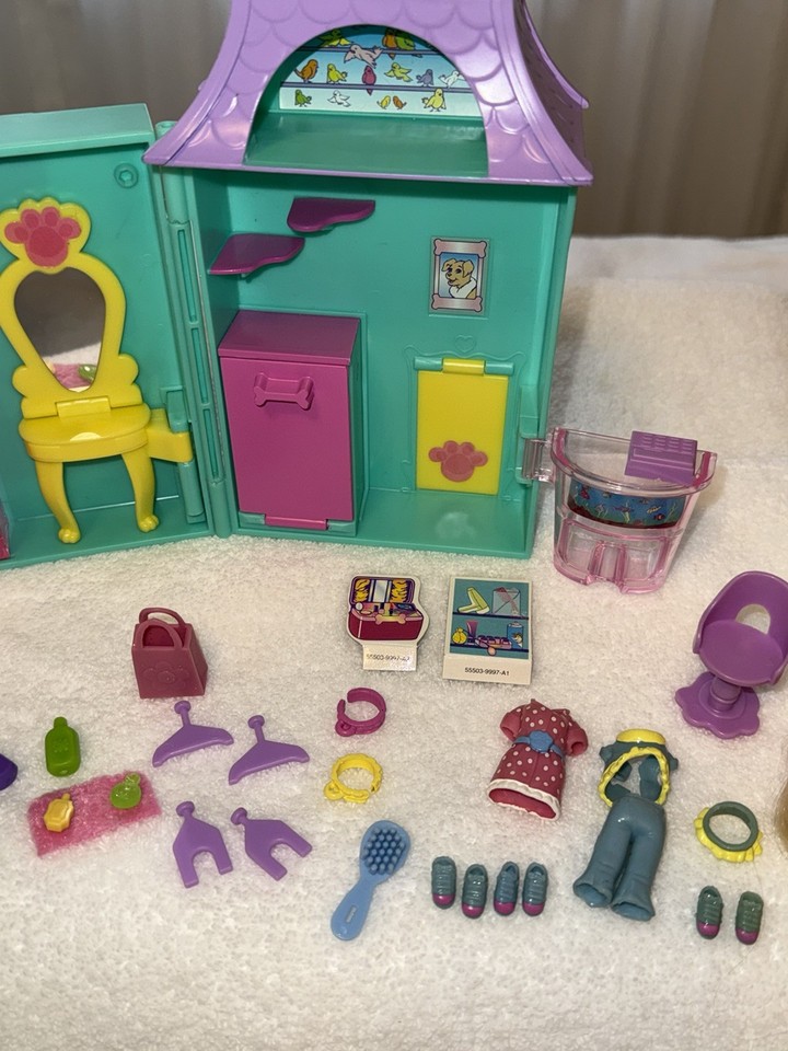 Polly Pocket Glitz and Glam Pet Spa Sink Vanity Wash Station and Room ...