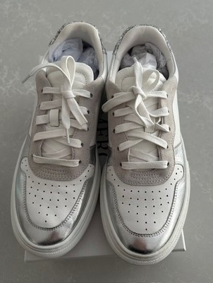 Jo Mercer Canyon White Silver Leather sneaker / Shoes EUR size 41 = US ...