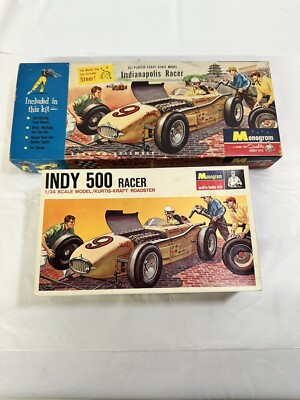 Vintage Monogram Indianapolis Racer 1958 Model Kit PC12 98 & Kurtis ...