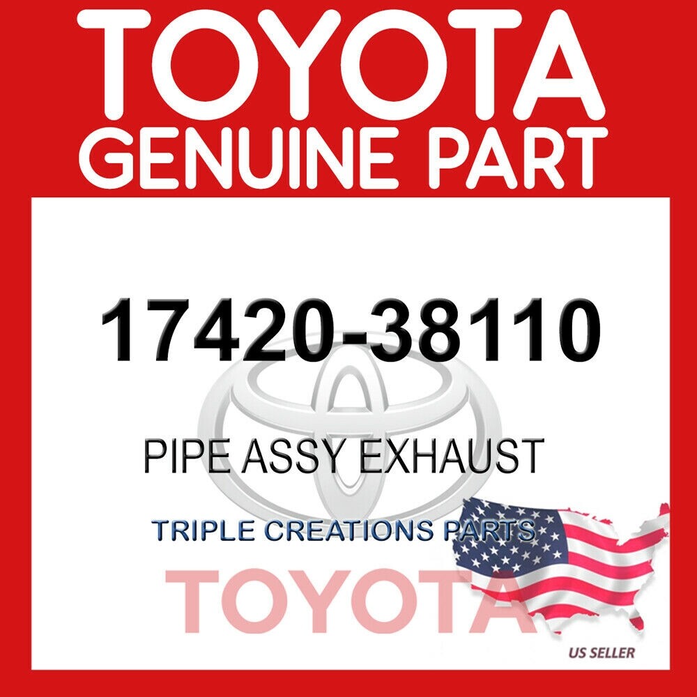 Genuine Toyota 17420-38110 Pipe Assy Exhaust Center 1742038110 OEM ...