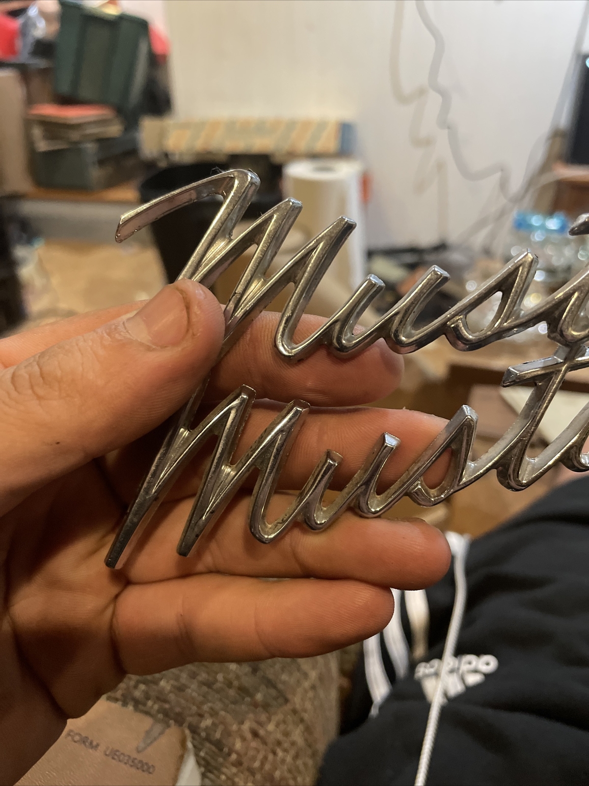 Ford "Mustang" emblem script writing vintage writing Pair | eBay