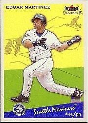 2002 Fleer Tradition Seattle Mariners Baseball Card #255 Edgar Martinez ...
