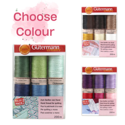 Gutermann Quilting Sewing Thread Set - 6 x 200m Reels - 731190 - CHOOSE ...
