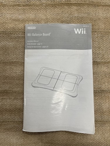 Nintendo Wii Balance Board Operations Manual *Guide Book Only* | eBay