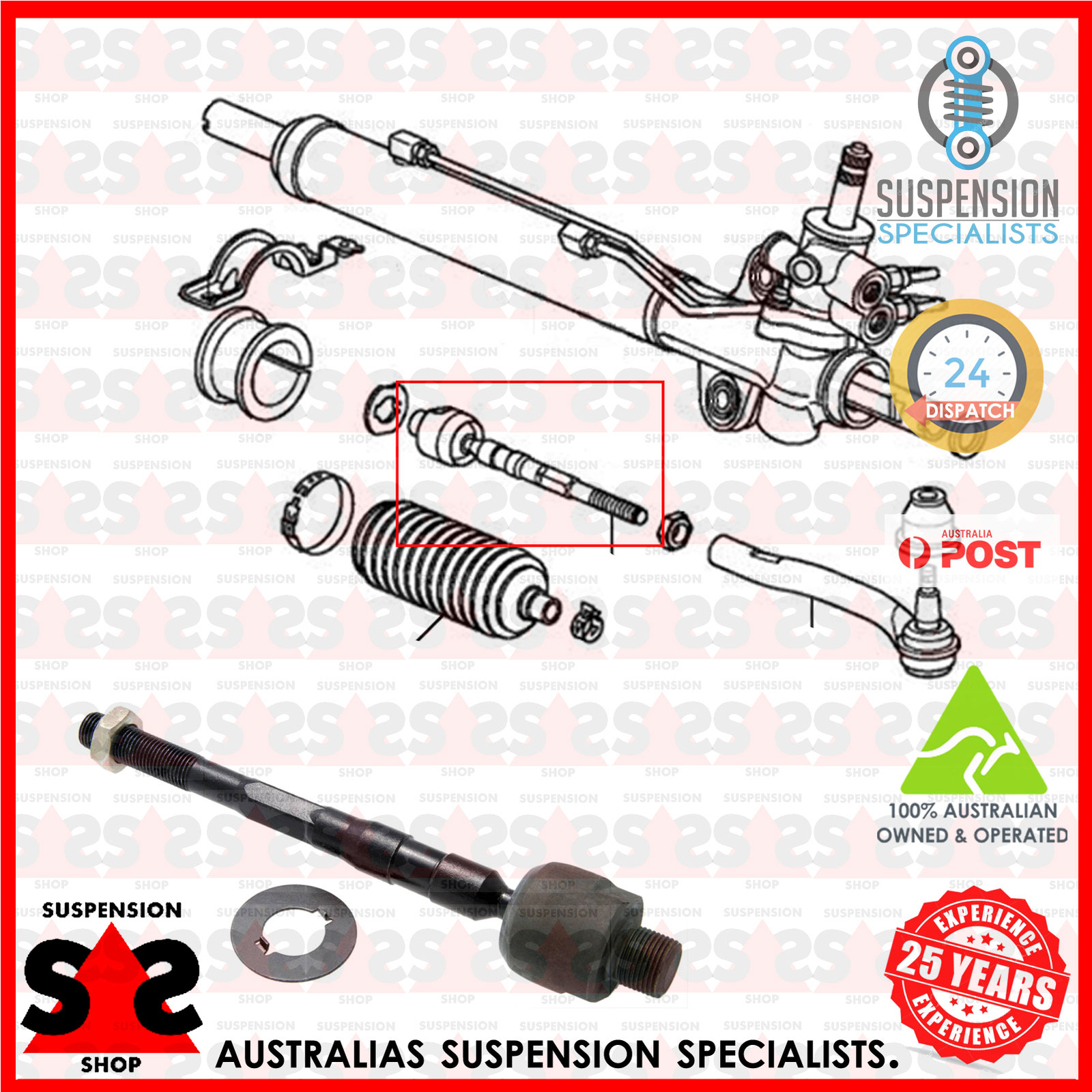 Front Axle Inner Tie Rod Suit HONDA Pilot 3.5 4WD PILOT | eBay Australia