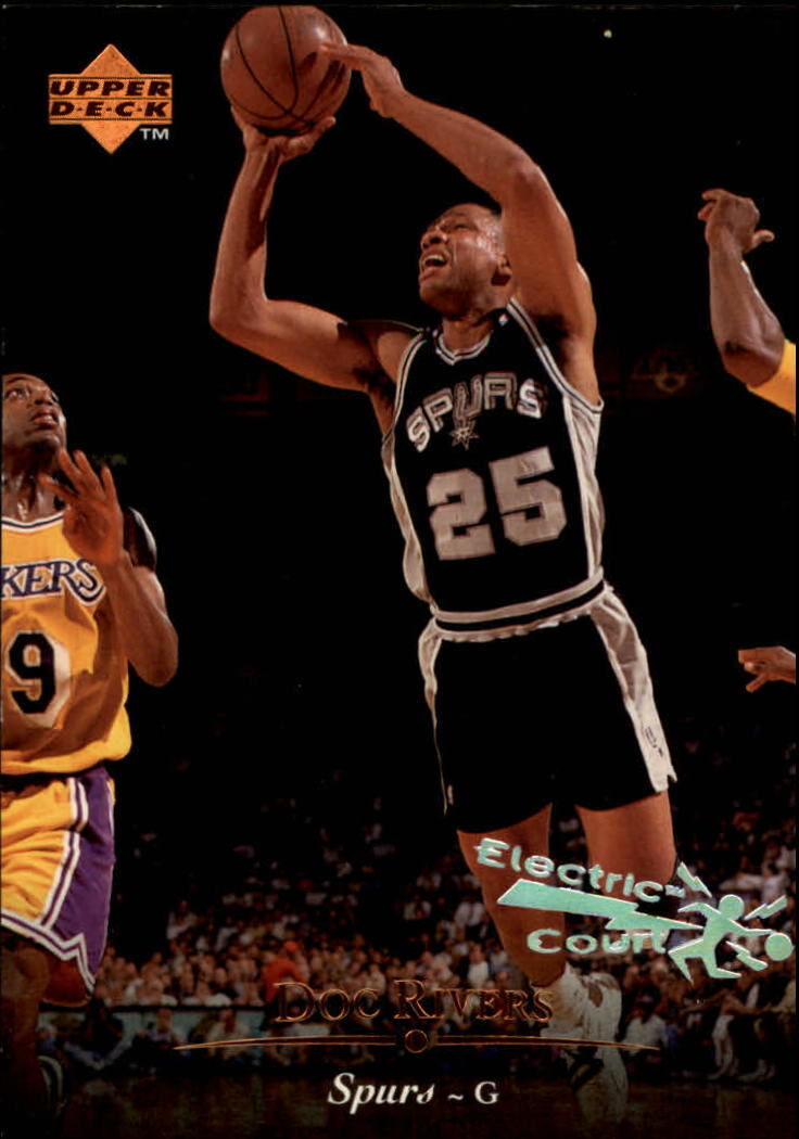 1995-96 Upper Deck Electric Court Spurs Basketball Card #204 Doc Rivers ...