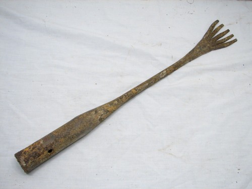 Antique 5-Tine Fish Eel Frog Gig Tool Spear Head Hand Forged Fishing ...