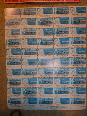 Vintage Sheets of Charity Stamps Seals 1970s Dakota Boys Ranch Minot ND ...