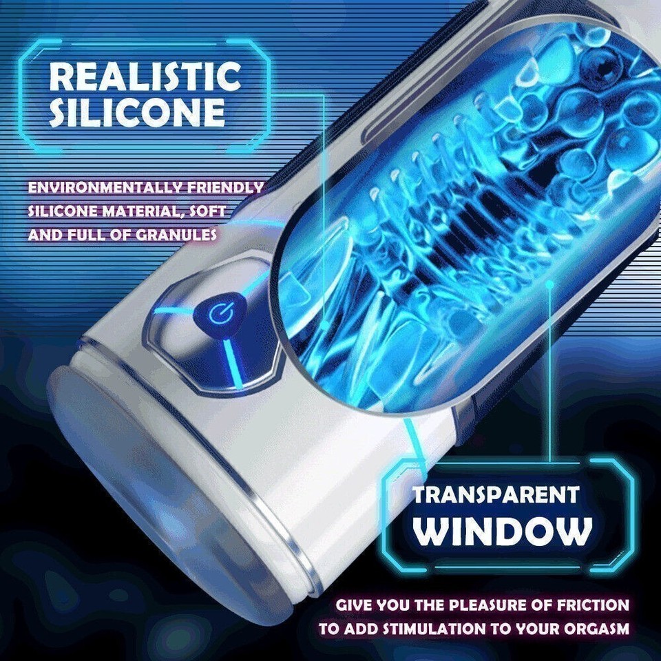 Male Masturbators Sex Automatic Handsfree Cup Stroker Pocket Pussy Toys ...