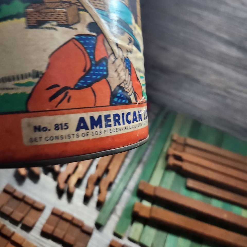 Vintage American Logs Set No. 815 Senior Size 3/4" 103 Pcs Halasam USA ...