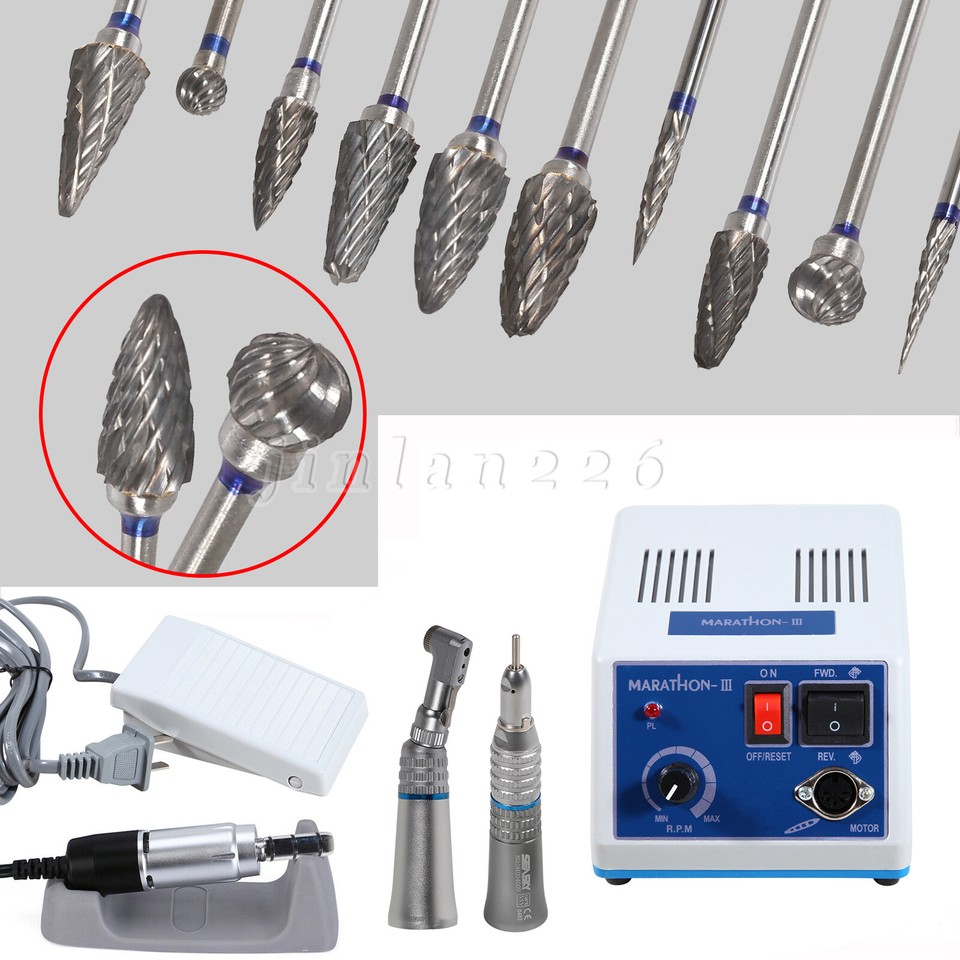 Dentist Lab MARATHON Handpiece 35K RPM Electric Micromotor Polisher 10 ...