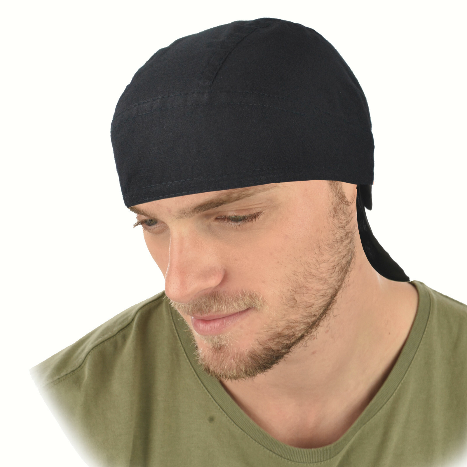 Fitted Bandana Cotton Dorag Chef Du-rag Durag Biker Helmet Liner Hat ...