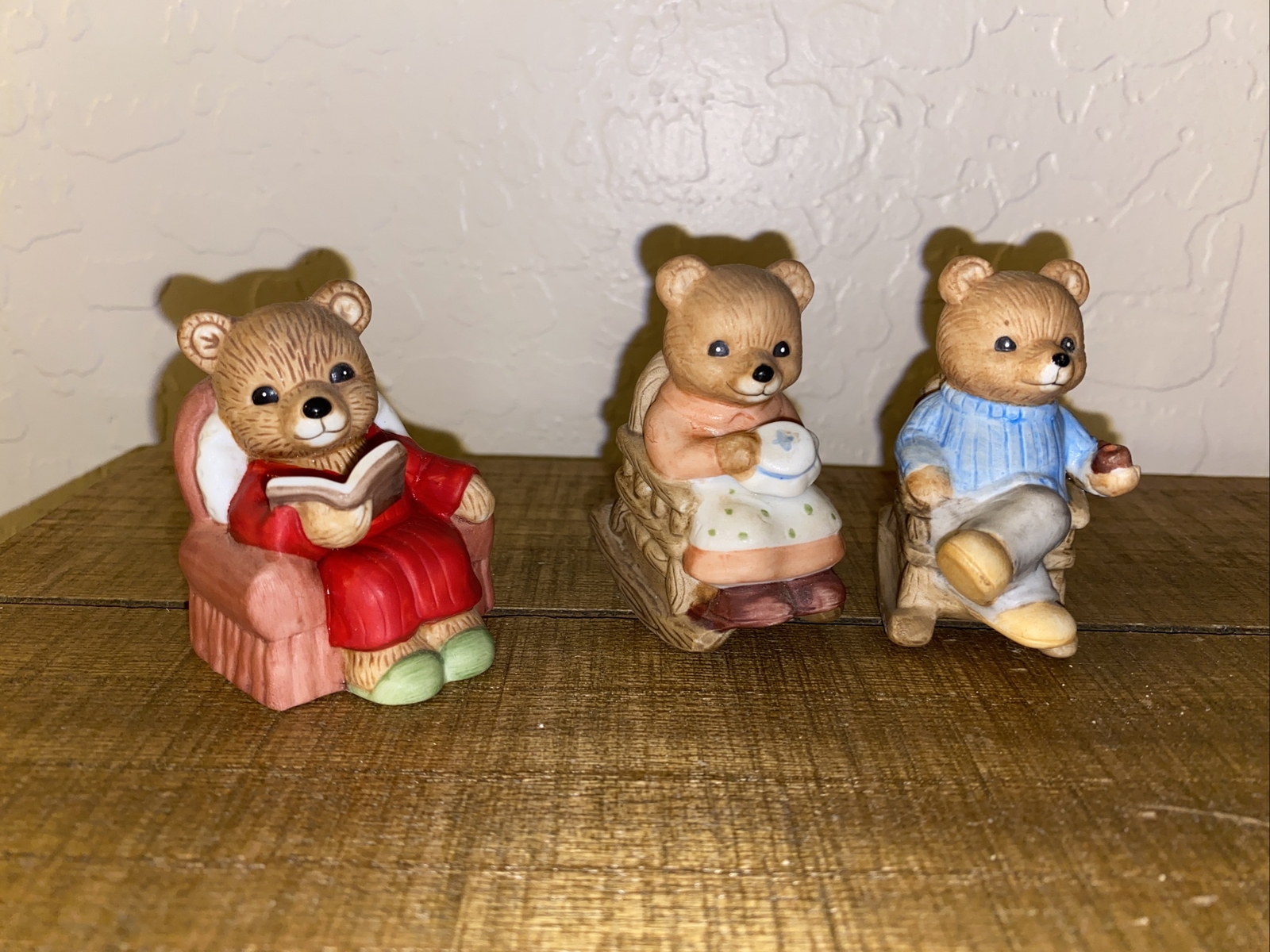 Vintage HOMCO Lot of 3 Bears Papa Bear #5302 Rocking Chair Pair #1470 ...