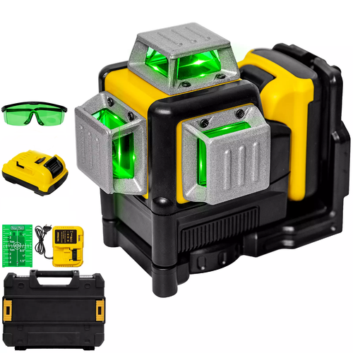 12V Green Line 3 x 360 Laser Level Laser + battery + charger | eBay