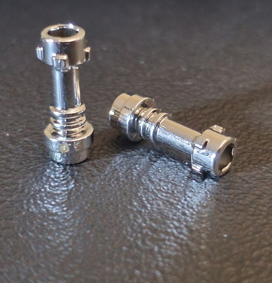 lego star wars 2 CHROME HILTS metallic silver LIGHTSABER HANDLES ...