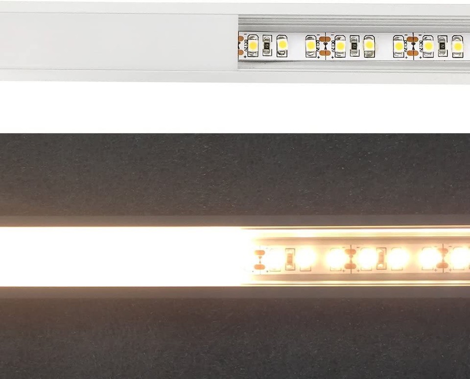 6 Pack Recessed LED Strip Channel Holder Diffuser Flush Mounted 1M/3 ...