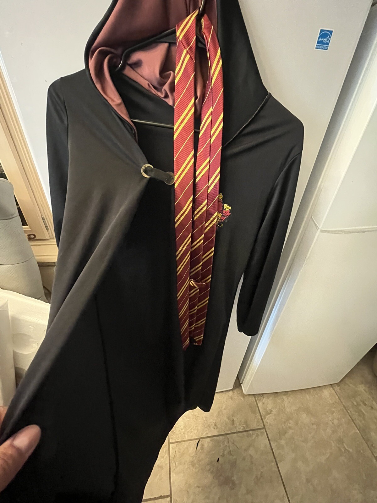 Harry Potter Gryffindor House Robe Black Polyester Wi… - Gem