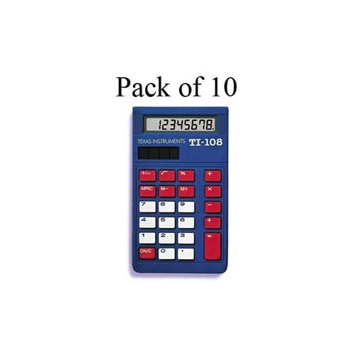 Texas Instruments TI-108 Elementary Calculator TI108TK, Teacher Pack ...