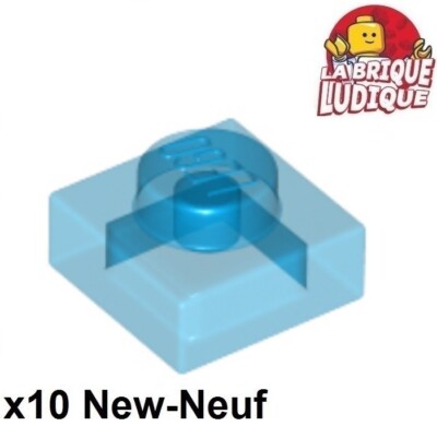 Lego 10x Plate plaque 1x1 bleu transparent/trans dark blue 3024 NEUF | eBay
