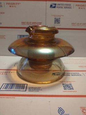 Corning Pyrex Glass Insulator Carnival Glass LARGE/VINTAGE/RARE | eBay