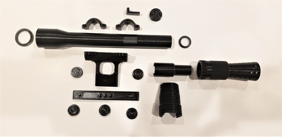 Han Solo DL44 1:1 3D Printed Parts Kit & Build Guide! Airsoft & Denix ...