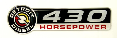 DETROIT DIESEL 430 HP EMBLEM SATIN | eBay