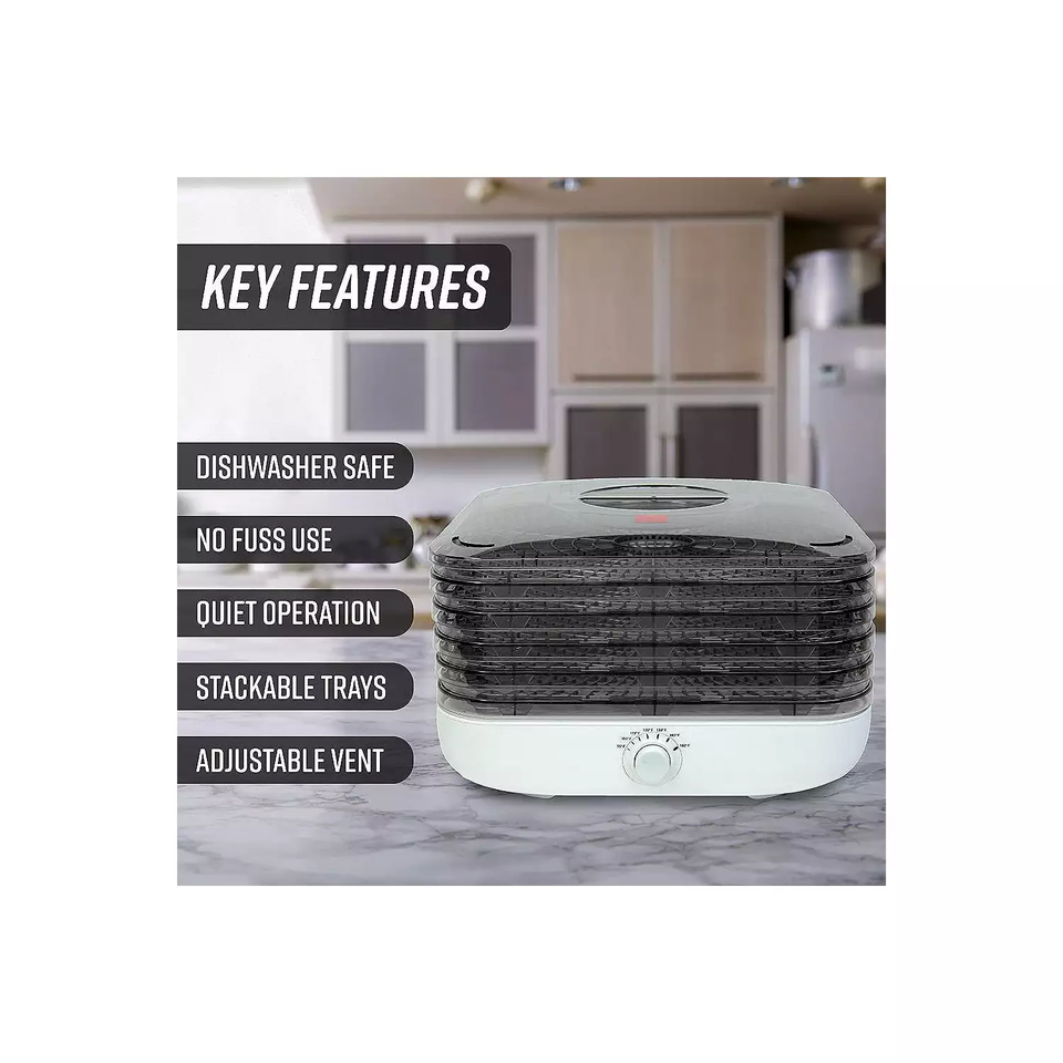 5-tray Dehydrator With Convection Air Flow, Food Preserver Ronco Turbo ...