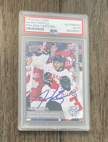 Adam Fantilli 2023 Upper Deck Signed Canada Juniors RC Autograph PSA ...