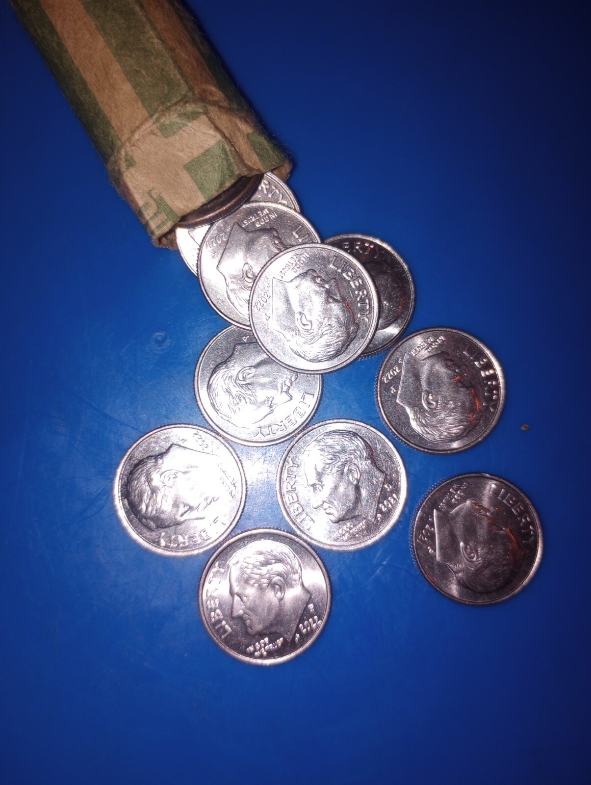 1980-2018 Roosevelt Dime Roll AU-XF Coins!! 50 coin roll-Nice Addition ...