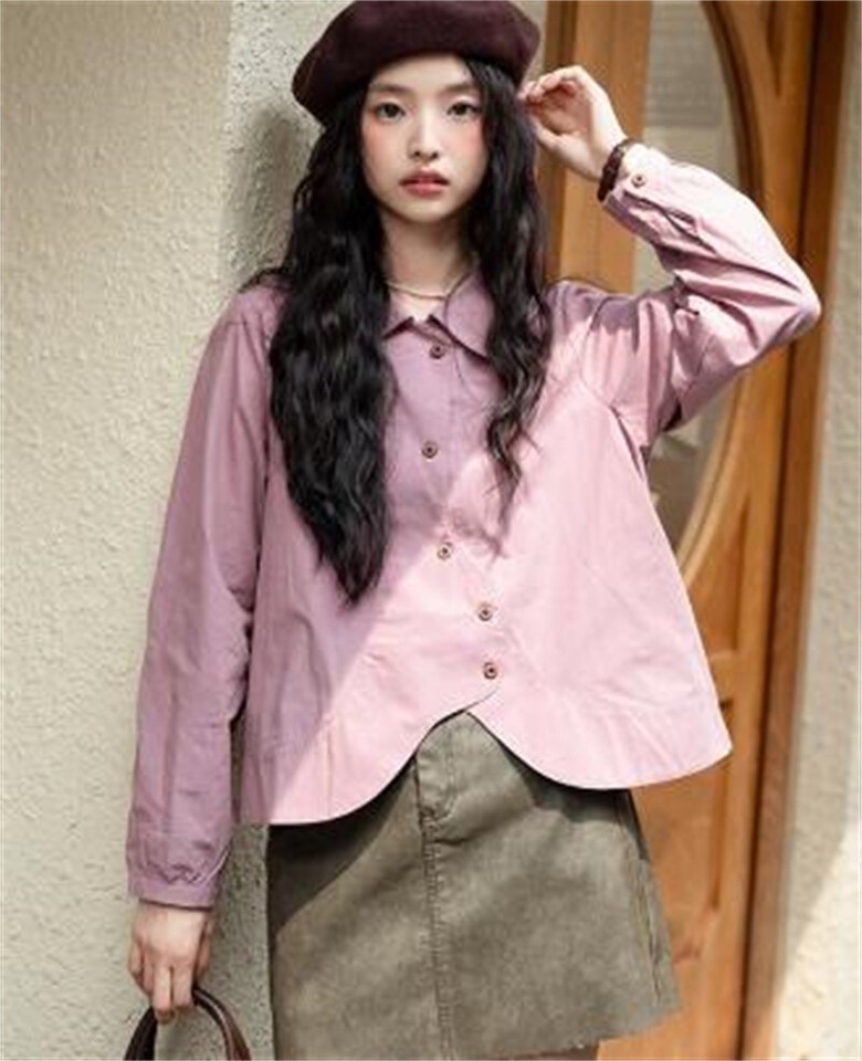 Japanese women Mori girl Long sleeve loose Blouse Top Casual sweet ...