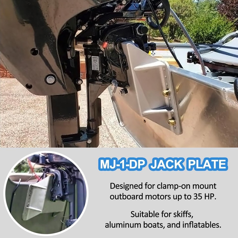 MJ-1-DP MINI JACK PLATE FOR UP TO 35 HP OUTBOARD MOTORS, JON BOATS ...