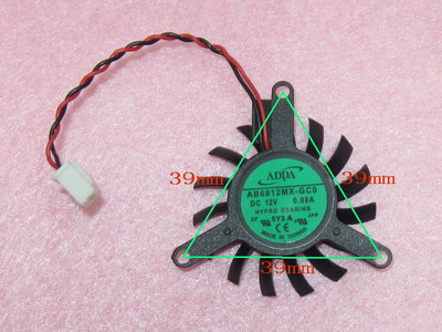 37mm NVIDIA Graphics Card Fan Replacement 39mm ADDA AB6812MX-GC0 12V 0 ...