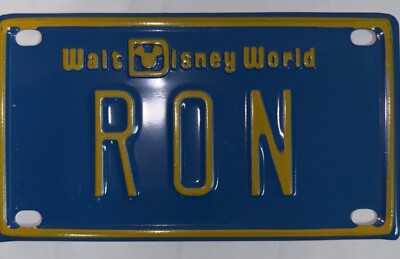 Vintage 1970's Original Walt Disney World Vanity Bicycle "RON" License ...