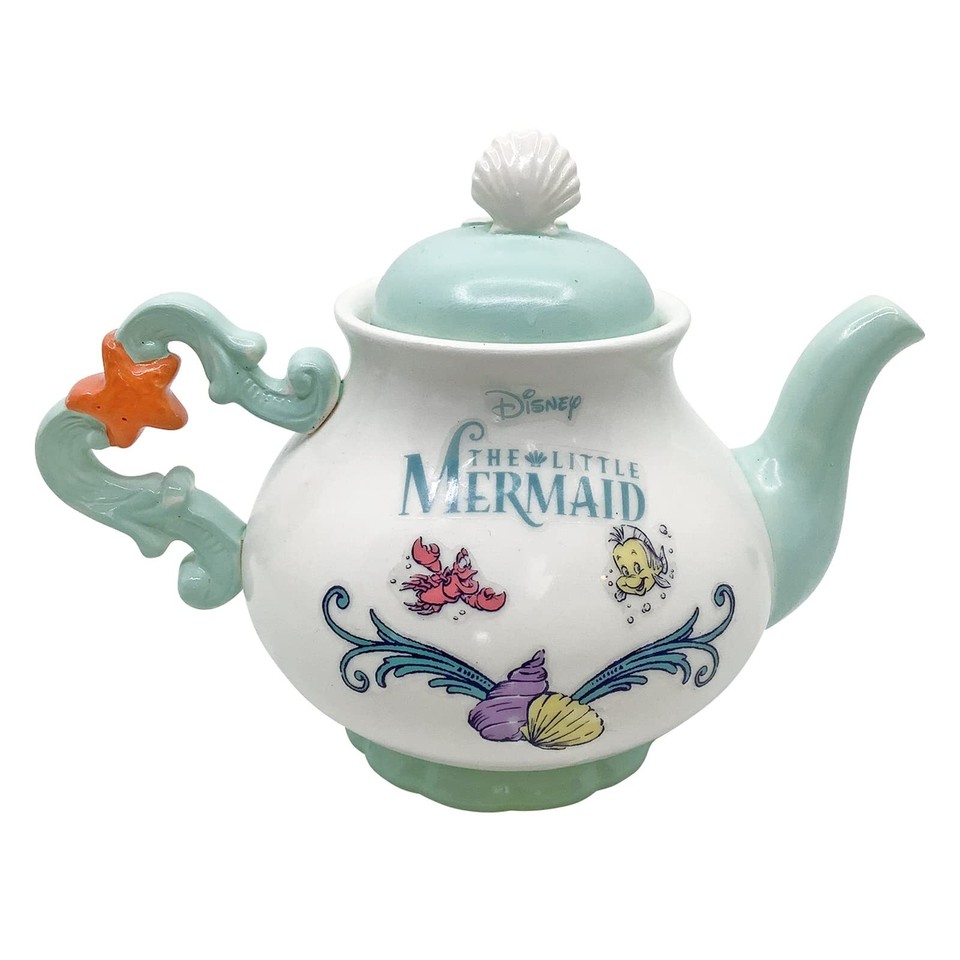 San Art Disney The Little Mermaid Ariel Tea Pot 655ml Green w/Box Japan ...