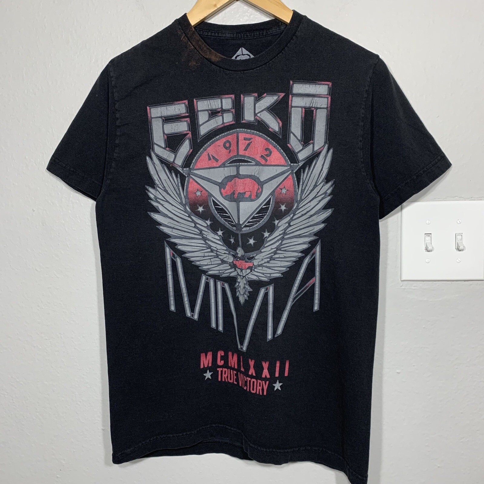 Ecko Unltd MMA Warrior Black Tee Cyber Y2K Grunge Sz M | eBay