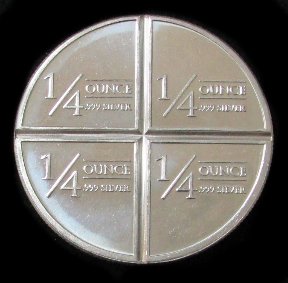 STAGECOACH SILVER 1 OZ SILVER ROUND FRACTIONAL 1/4 OZ X 4 IN CAPSULE | eBay
