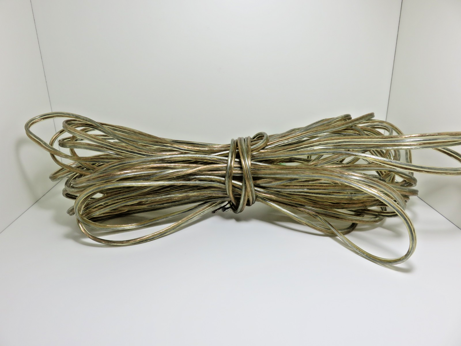 Vintage 17m Speaker Audio Cable 18AWG Beige Transparent | eBay