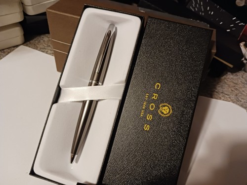 RARE PROTOTYPE Cross ATX Titanium and Chrome Ballpoint Pen NEW IN BOX ...