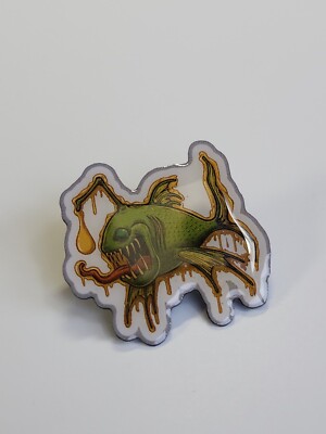 Sticky Fish Logo Angler Fish Lapel Pin Cannab!s Company | eBay