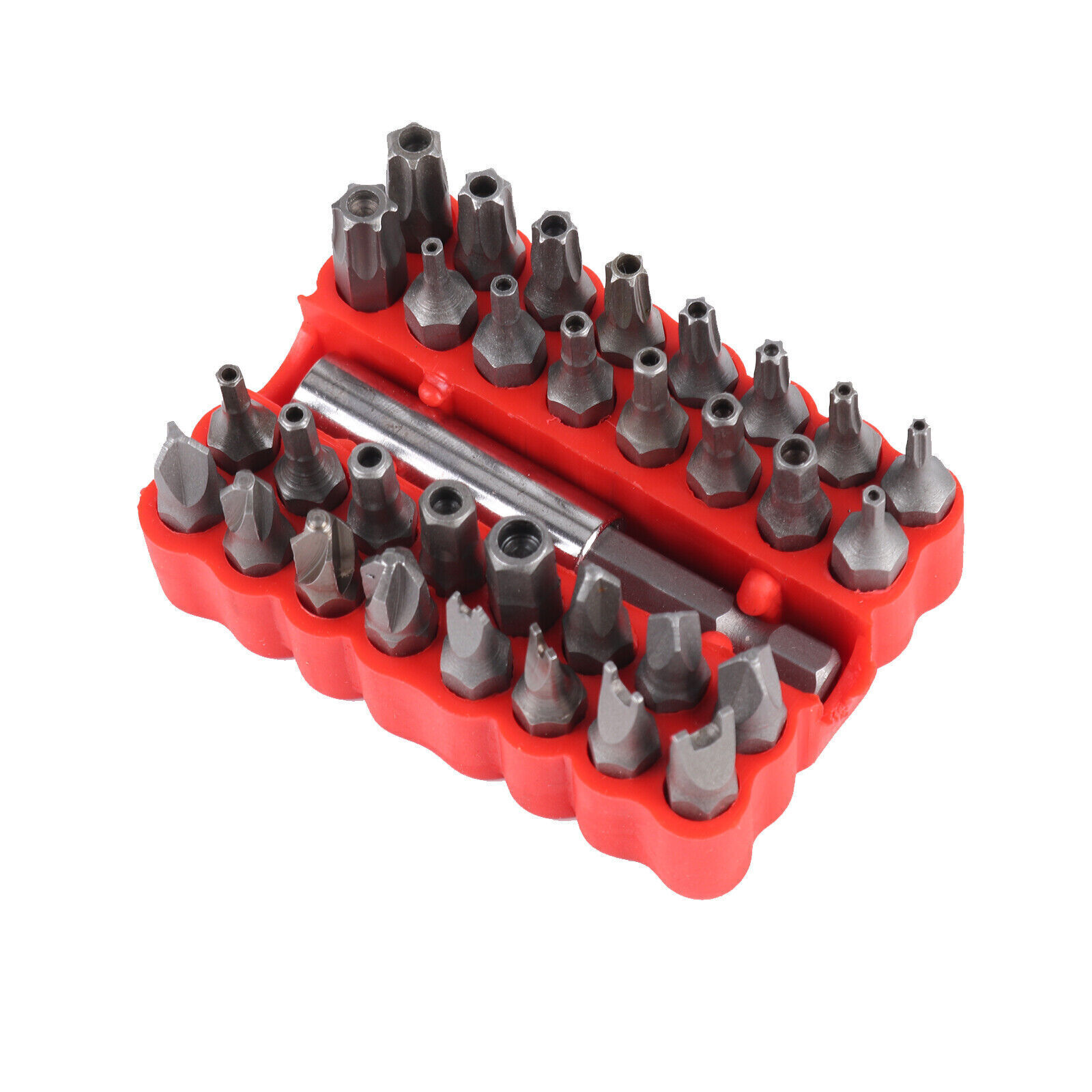 33PC SCREWDRIVER SECURITY BIT SET TAMPERPROOF SPANNER TORX TRI-WING HEX ...