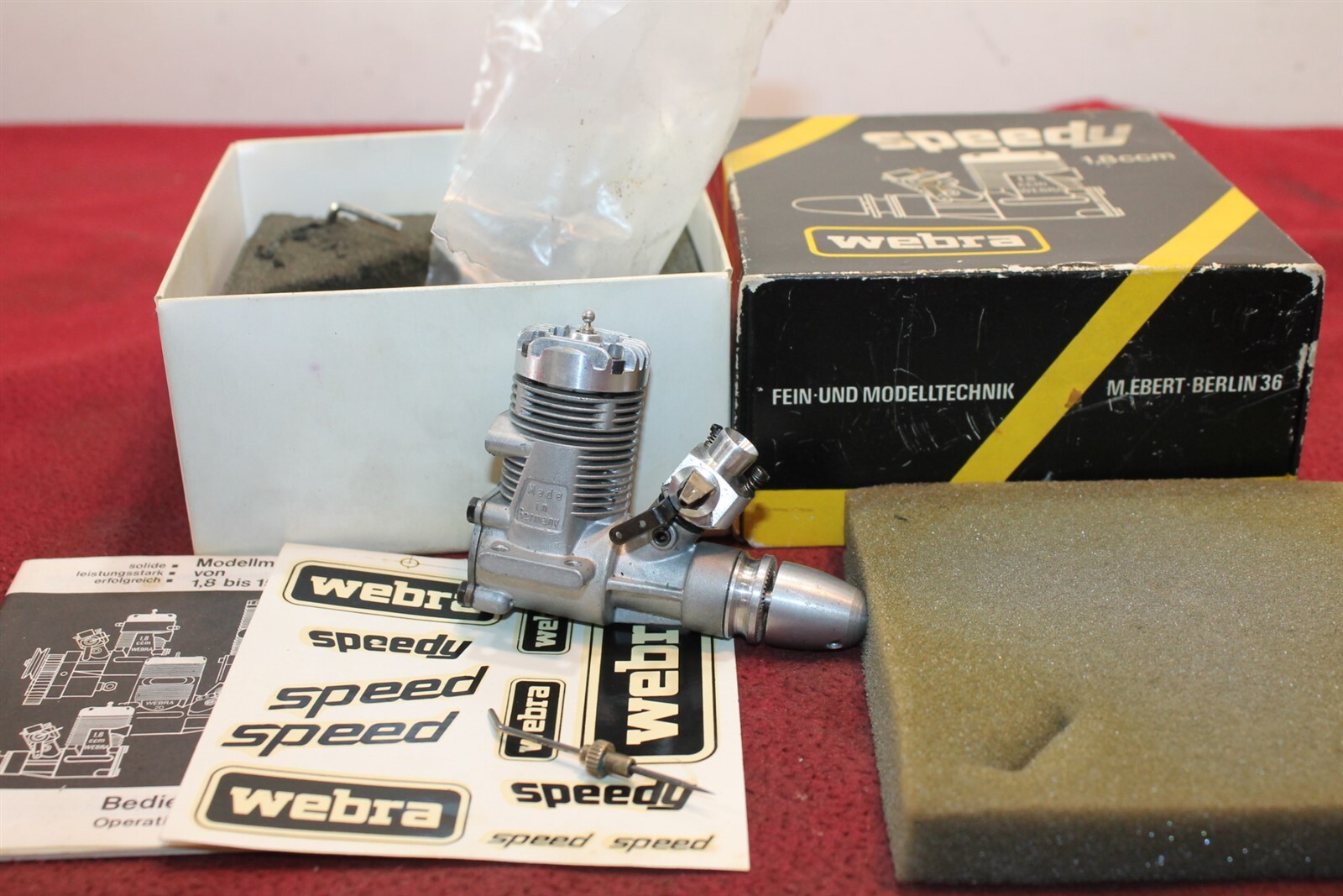 NEW IN BOX WEBRA 1.8 cc REAR EXHAUST R/C MODEL AIRPLANE ENGINE .10 10 cu in | eBay