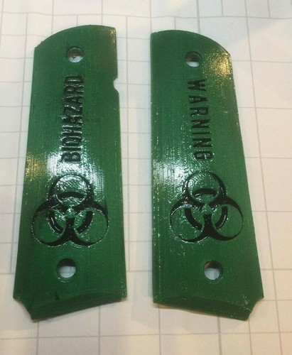 1911 BIO HAZARD Warning Hand Grips 3d printed Airsoft | eBay