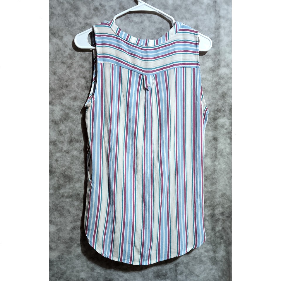 Market & Spruce top Wmn's Sz L sleeveless striped top | eBay