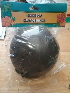 Brown Plastic Coconut Shell Bikini Top For Hawaiian Theme Partys Ect | eBay