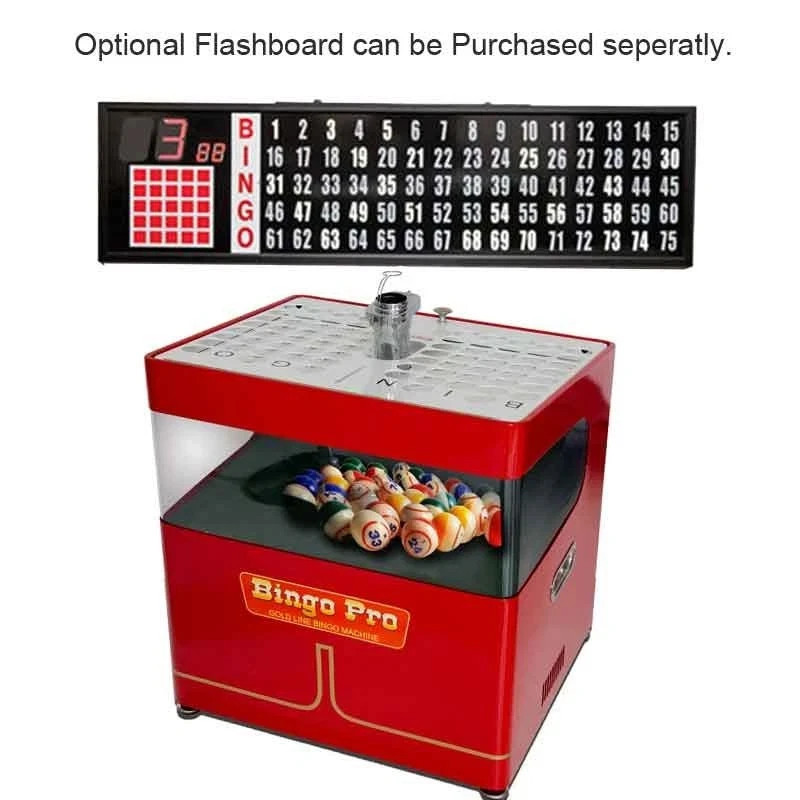 Bingo Pro Gold Line Bingo Blower Machine Table Top Professional - Red ...