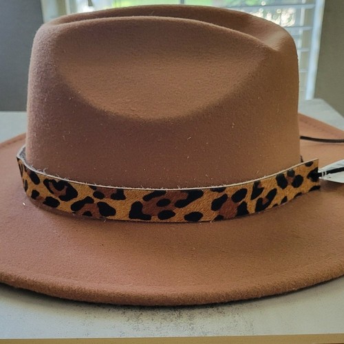 Hair on Hide Leather Adjustable Hat Band Leopard | eBay