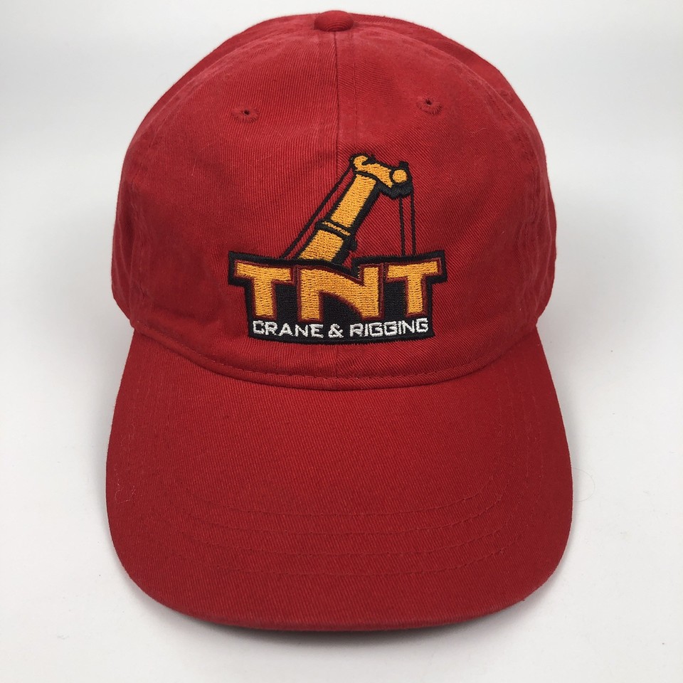 TNT Crane & Rigging Hat Cap Strap Back Red | eBay