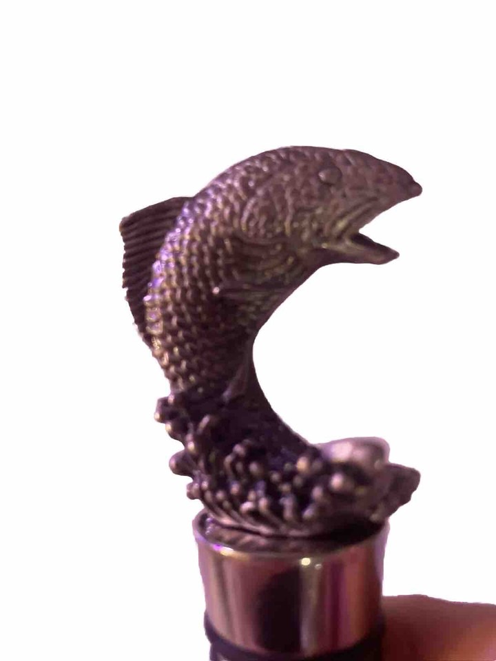 Vintage Pewter Fish Wine Bottle Cork Stopper | eBay