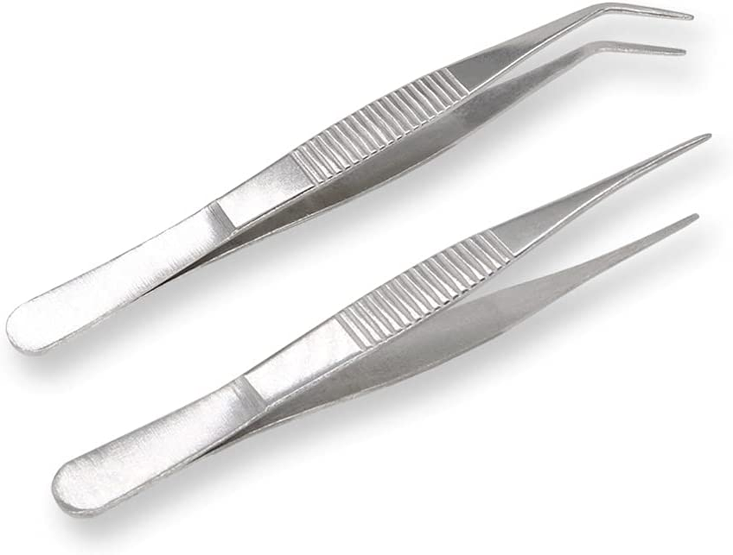 Pinzas De Acero Inoxidable De 5 Pulgadas Con Punta Recta Y Curvada ...